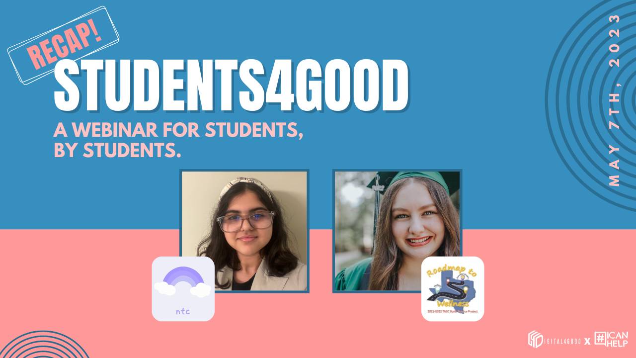 May Students4Good Recap: A Peer to Peer Monthly Webinar for Students