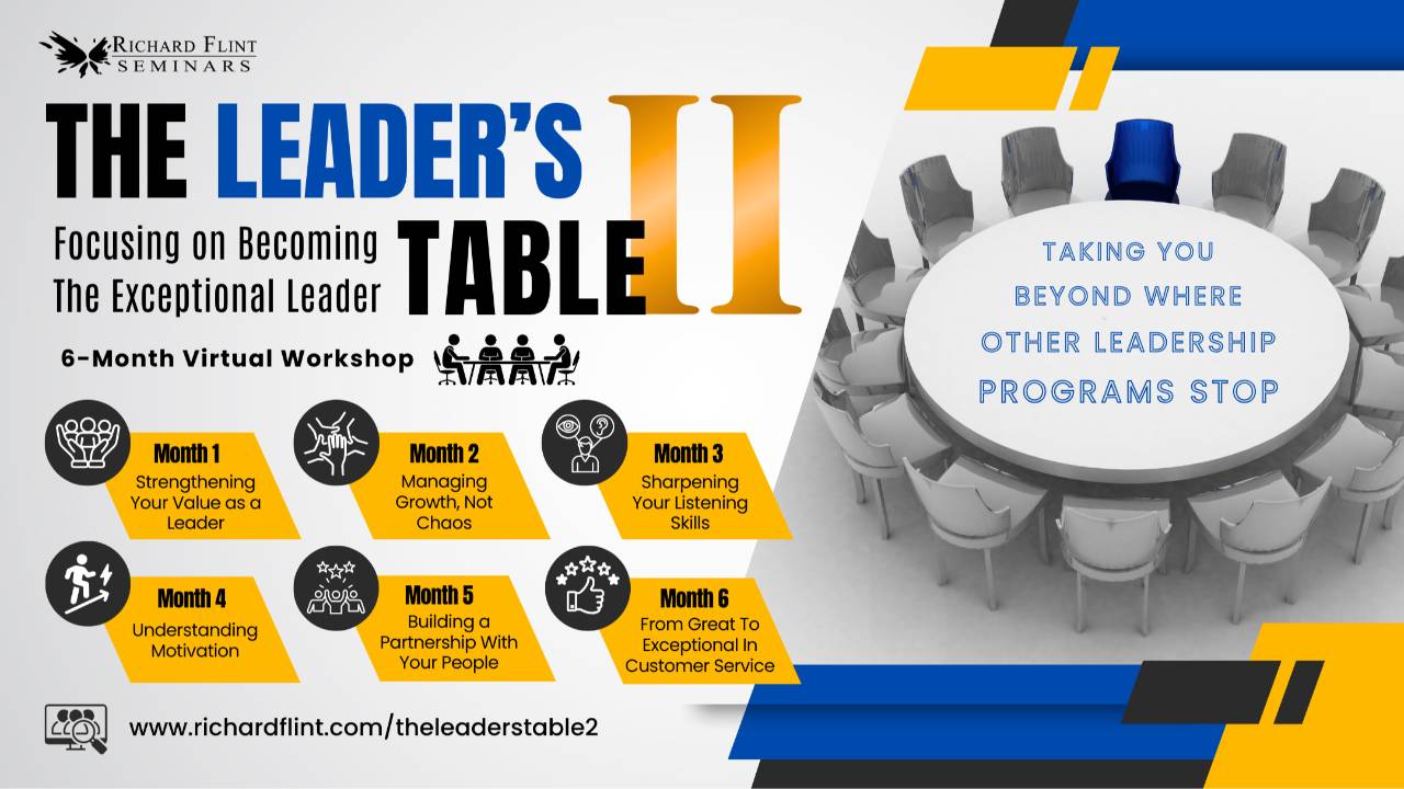 Richard Flint's The Leader's Table II 6-Month Virtual Workshop
