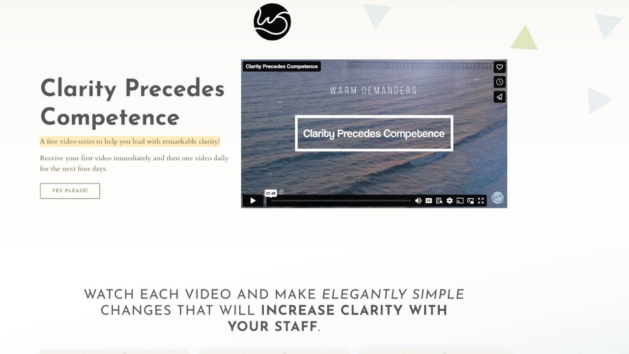 Clarity Precedes Competence