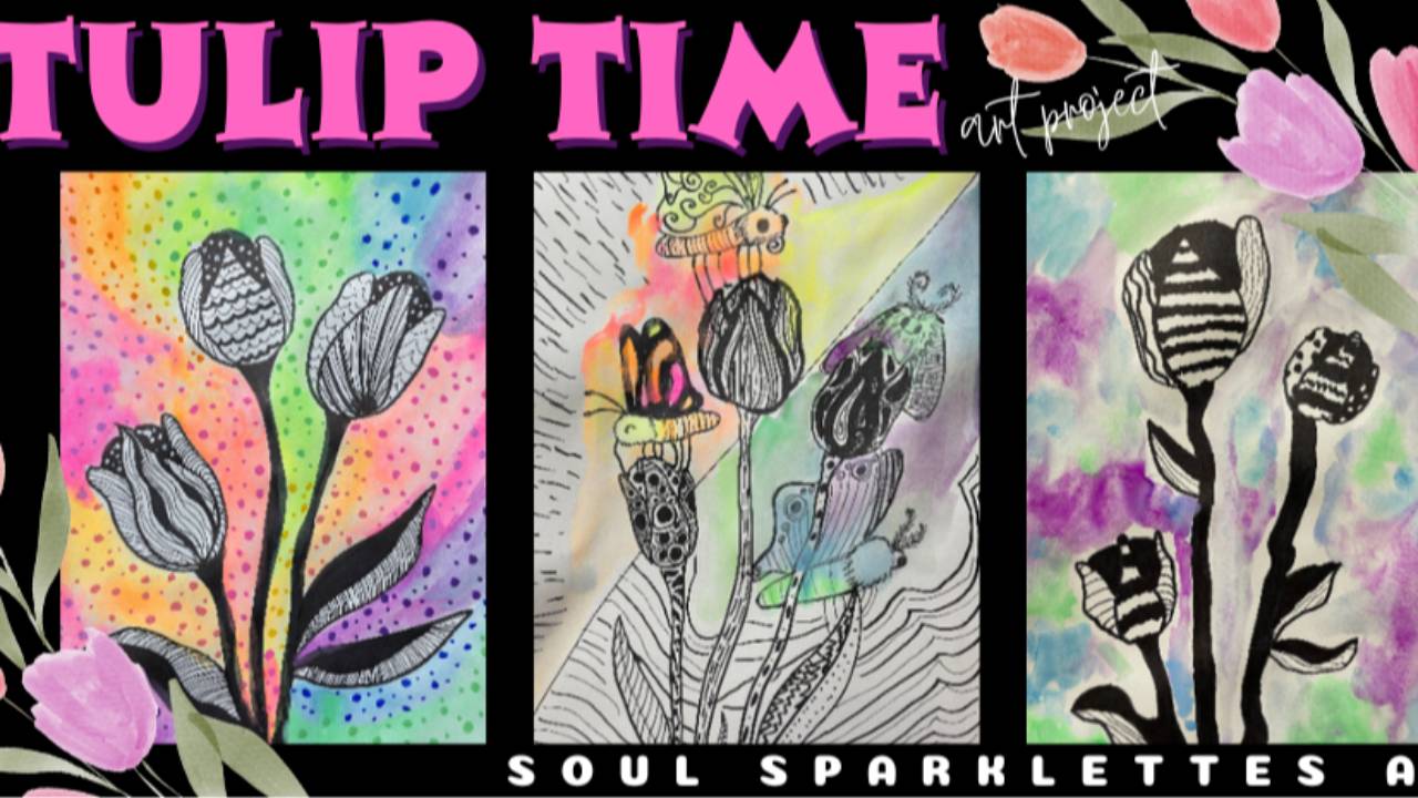 Tulip Time | FREE Tulip Art Project for Kids