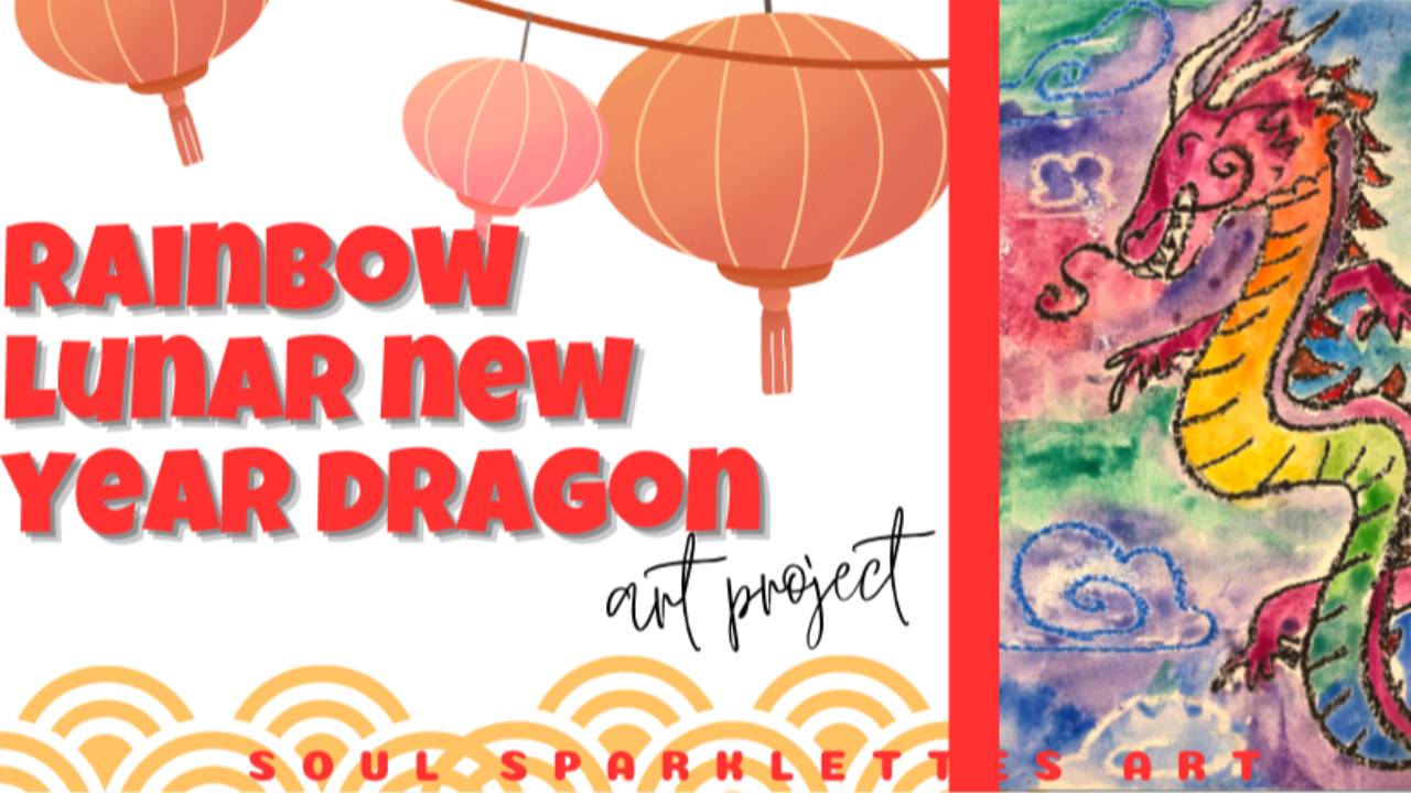 Rainbow Lunar New Year Dragon Art Project