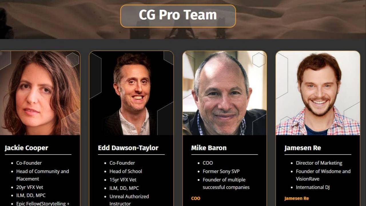 CG Pro Team | Unreal Engine Classes | Blender & Houdini Courses