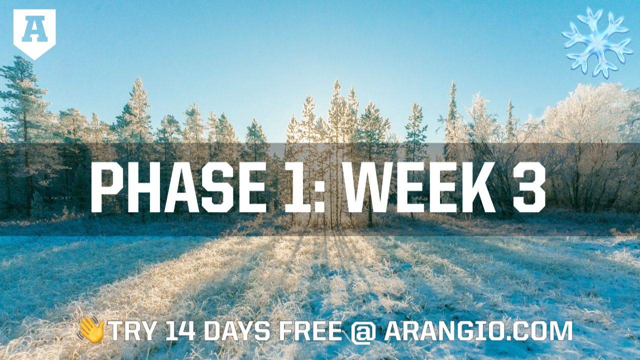 Winter Phase 1: Week 3 | Joseph Arangio