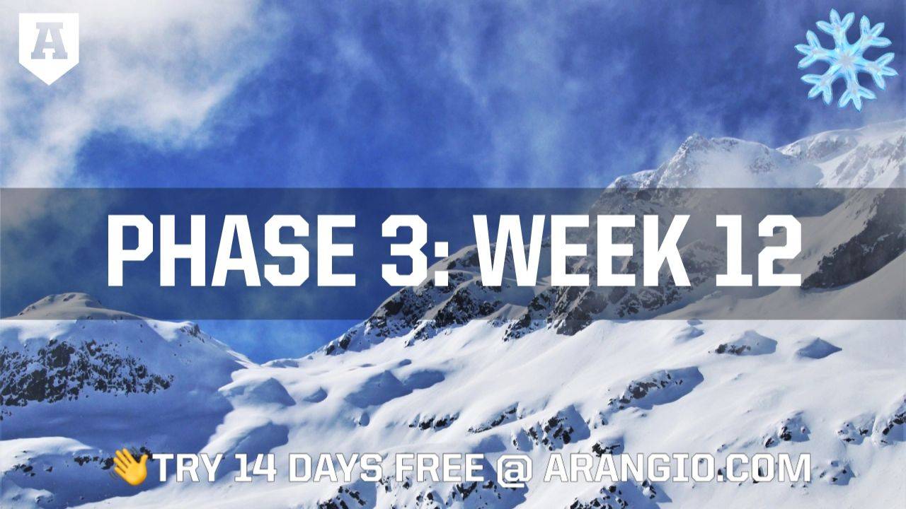 Winter Phase 3: Week 12 | Joseph Arangio