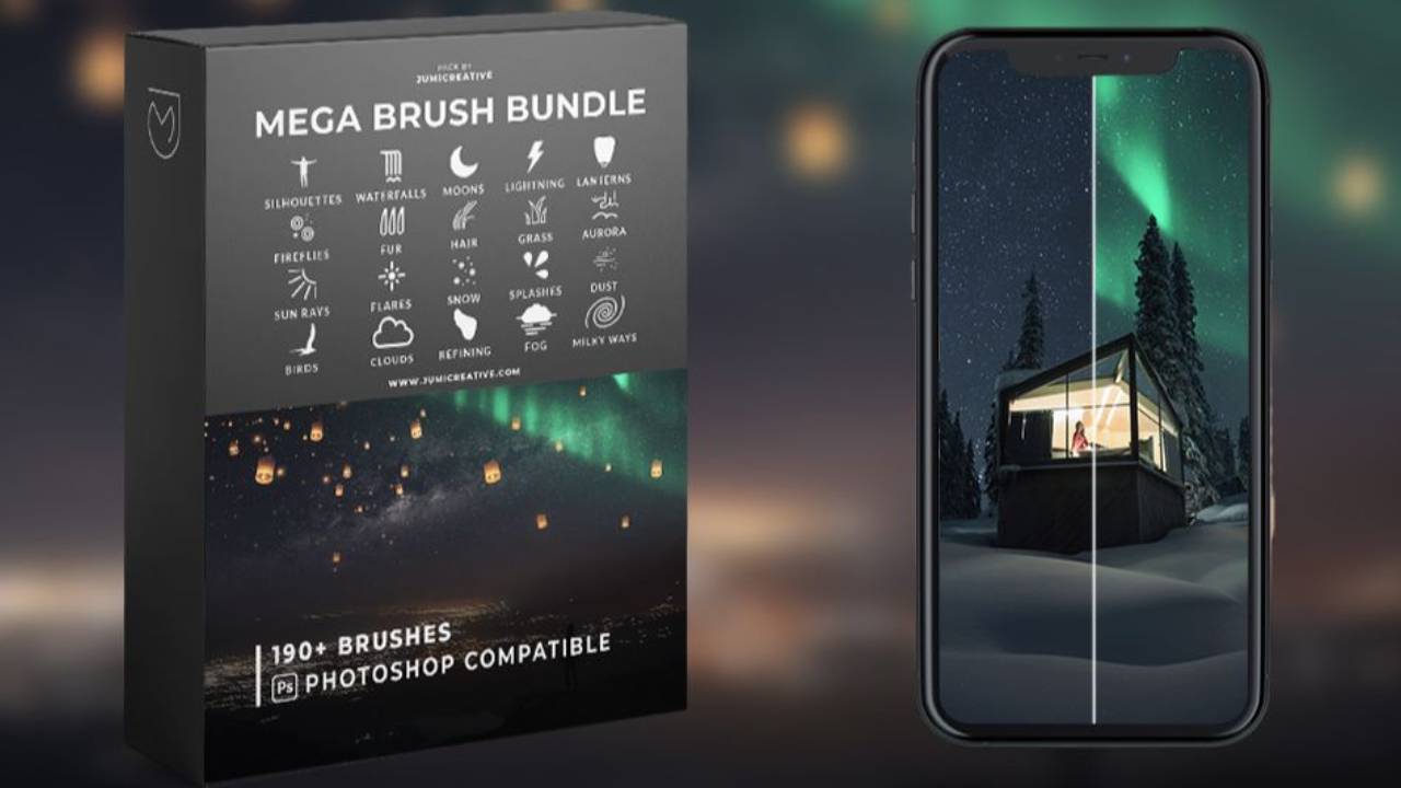 Mega Brush Bundle - 190+ Custom Photoshop Brushes