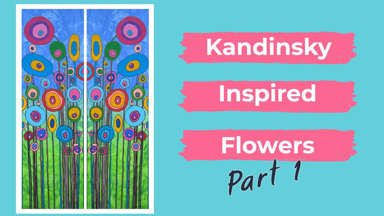 Kandinsky-Inspired Flowers on Hot-Pressed Paper