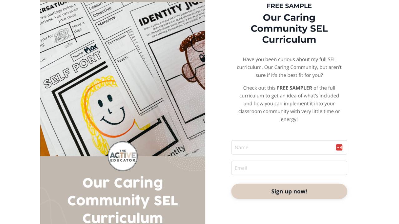 Our Caring Community Curriculum FREEBIE