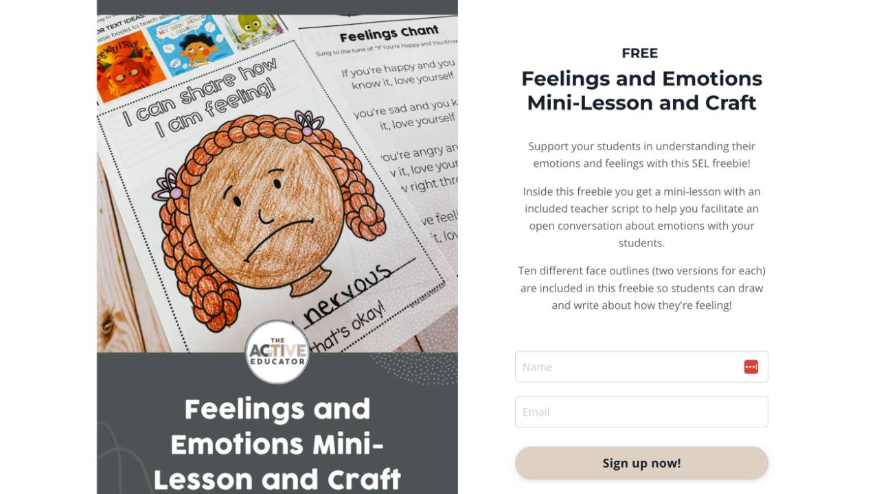Feelings & Emotions Mini-Lesson: SEL Freebie