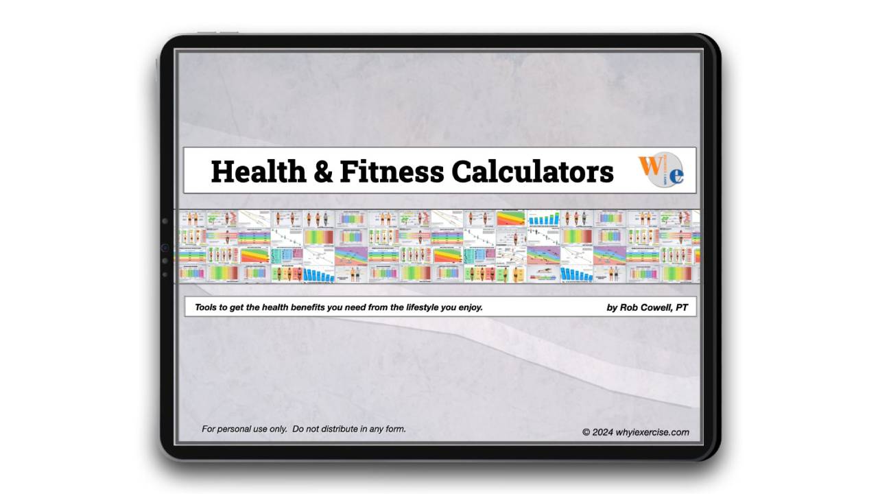 Health and Fitness Calculators, from Why I Exercise.