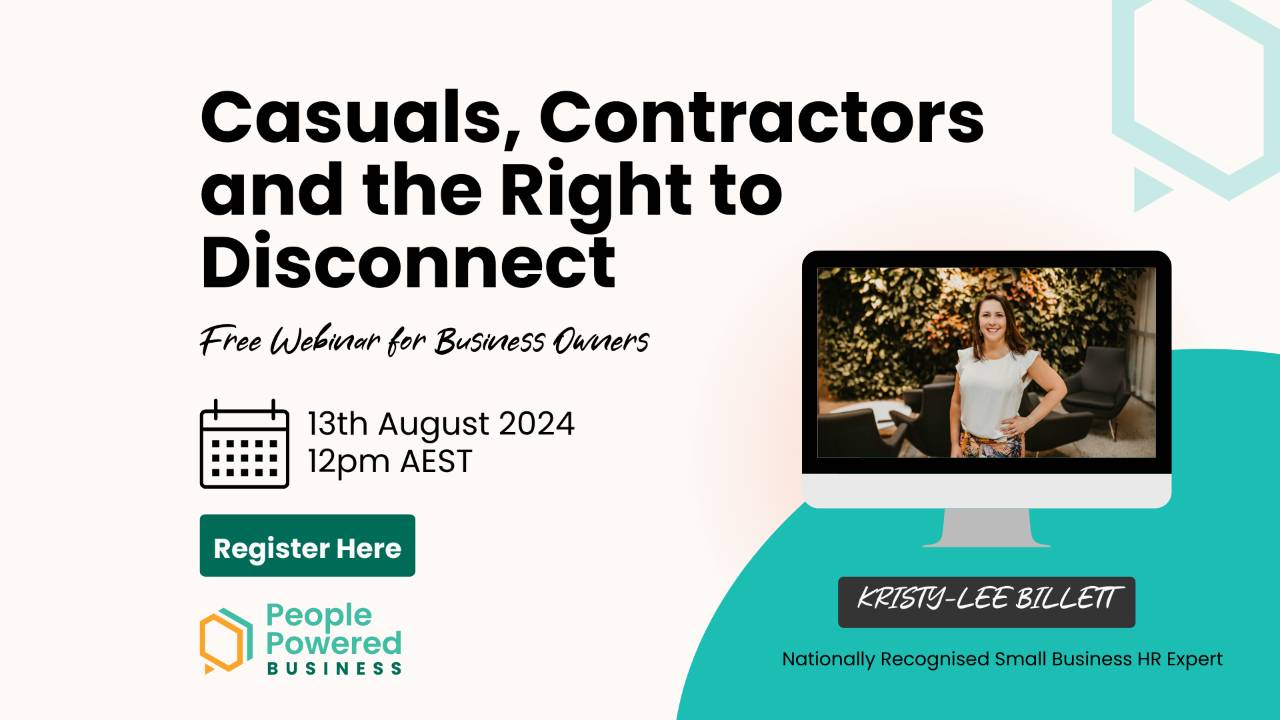 Casuals, Contractors and Right to Disconnect Webinar Invitation