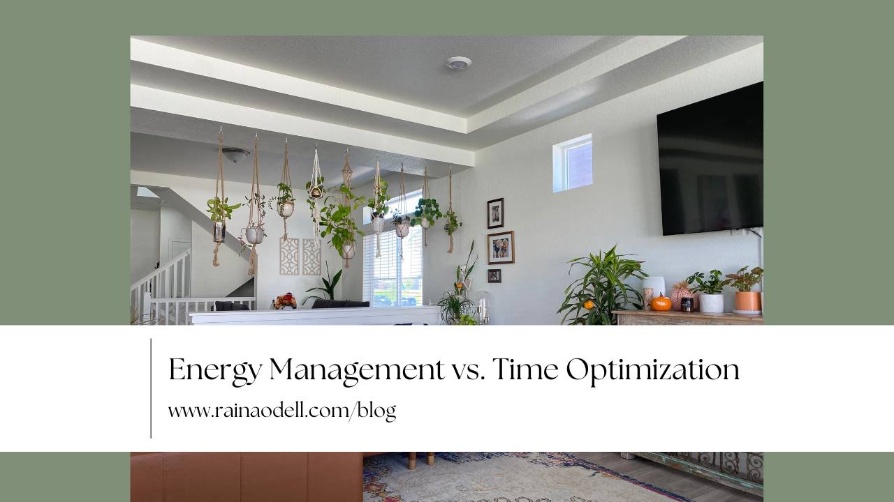 Energy Management vs. Time Optimization
