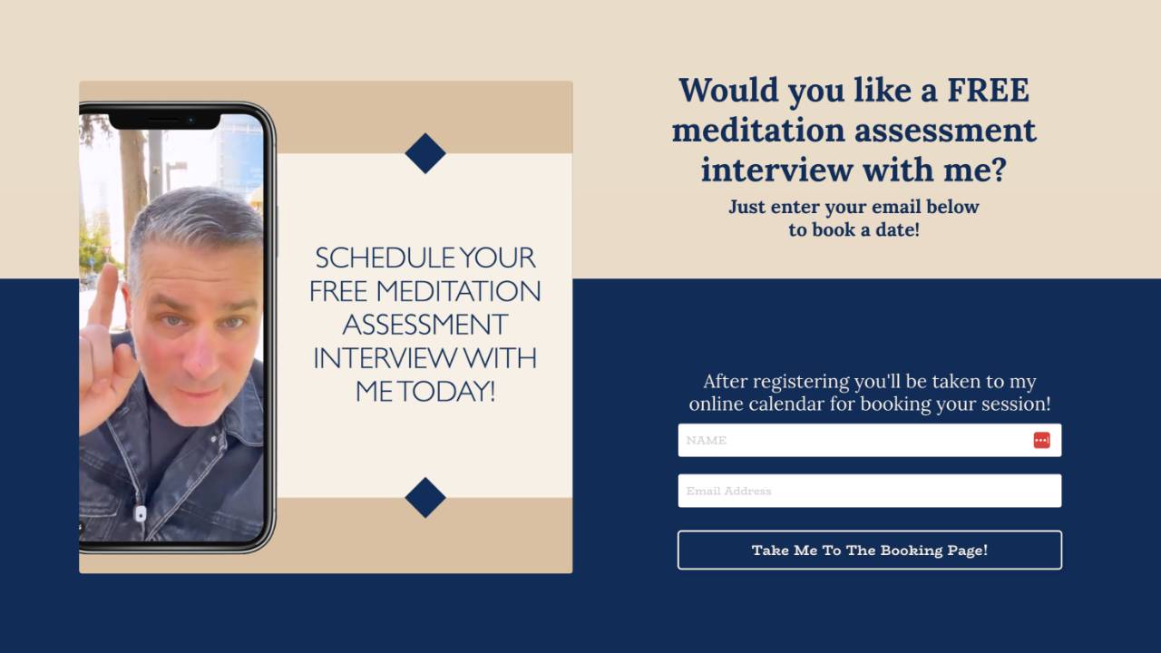 Book A FREE Meditation Assessment Interview w/ Miles Kessler