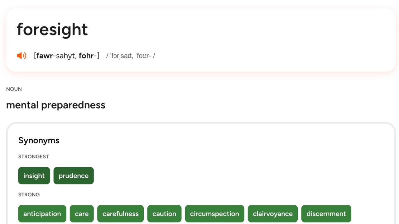 The Foresight Thesaurus: Words that Shape Tomorrow