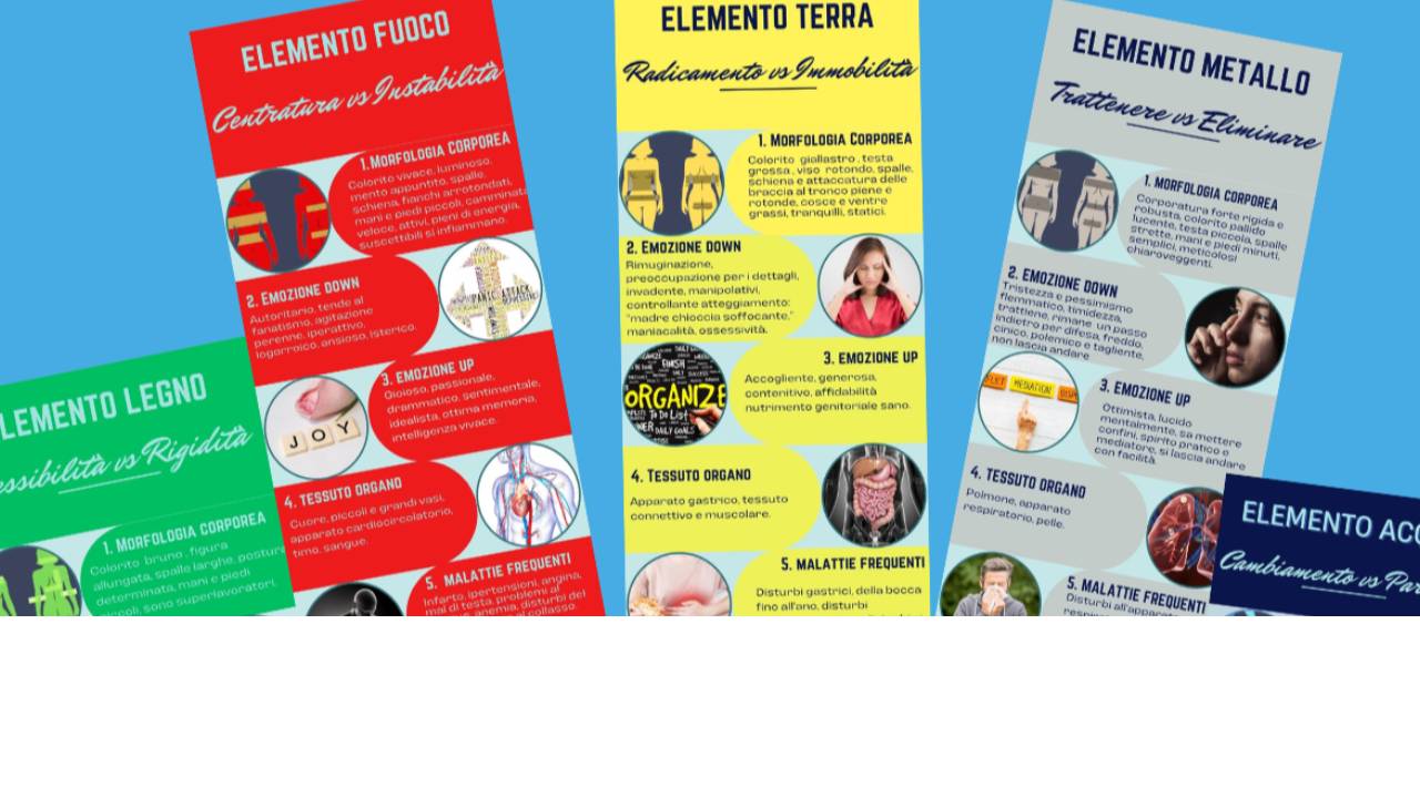 Le Infografiche dei 5 elementi