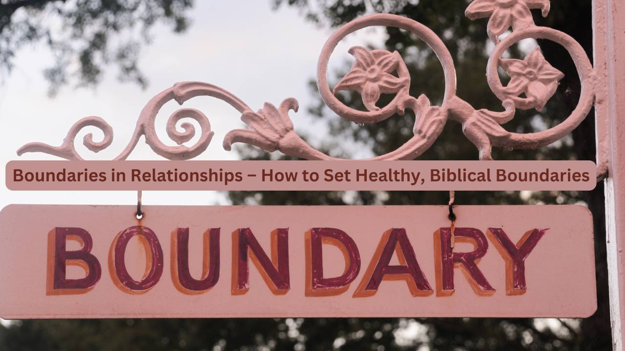 Boundaries in Relationships – How to Set Healthy, Biblical Boundaries