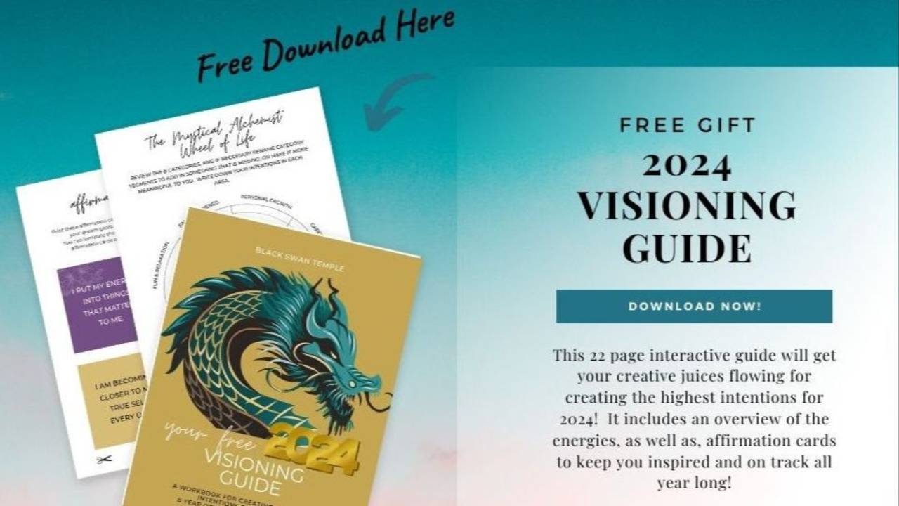 Grab Your FREE Visioning Guide to Success this 2024!