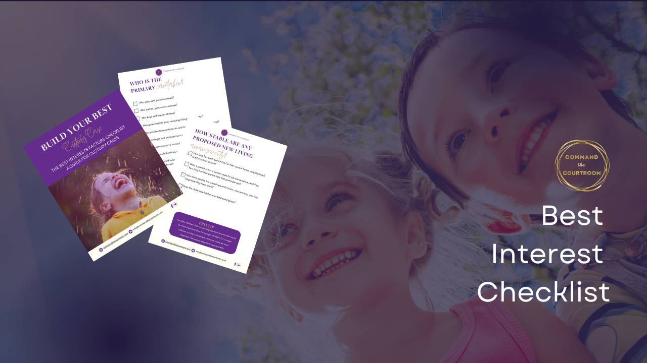 Child Custody Checklist [FREE PDF]