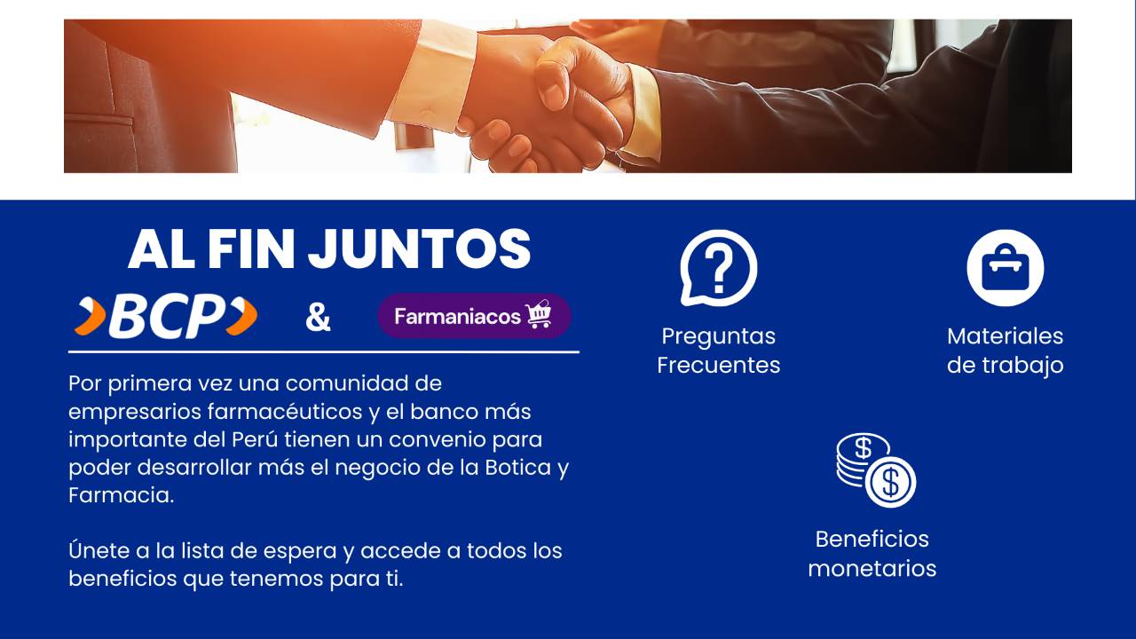 BCP & Farmaniacos - Convenio