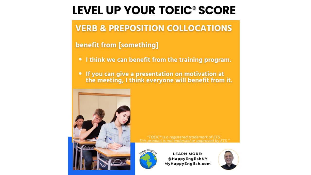 TOEIC Vocabulary Lesson - Benefit From