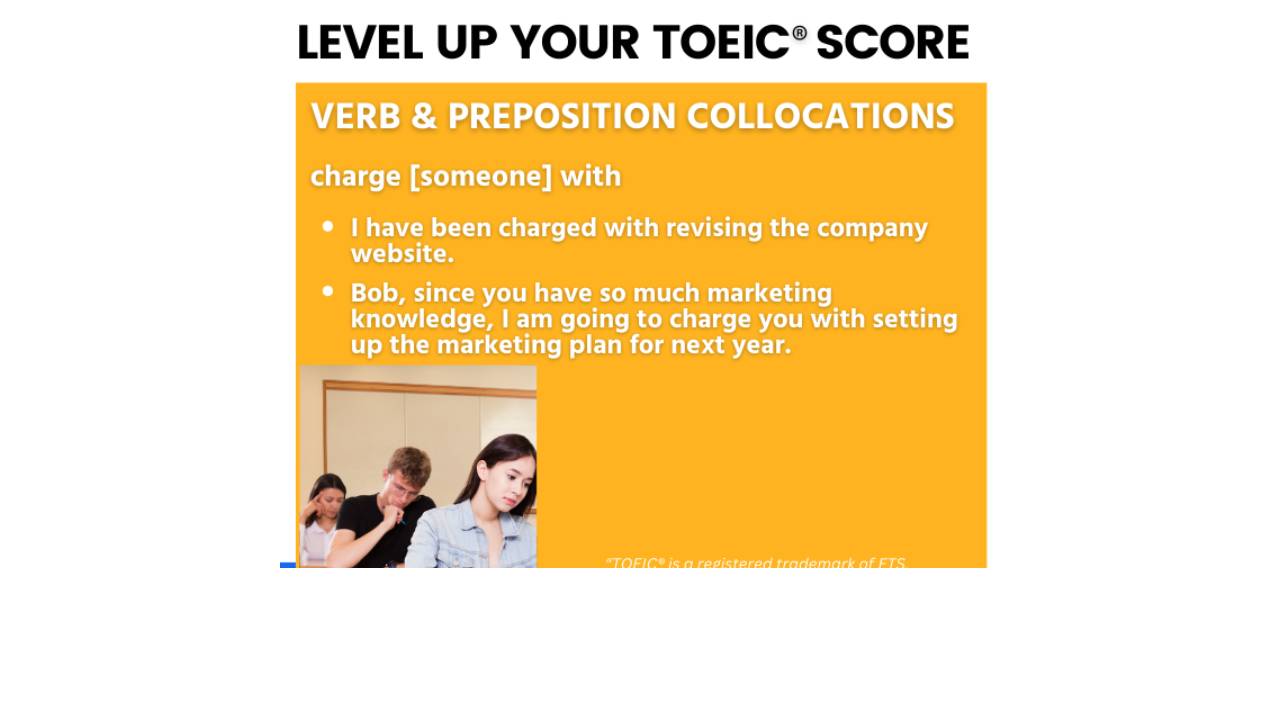 TOEIC Vocabulary Lesson - Charge With