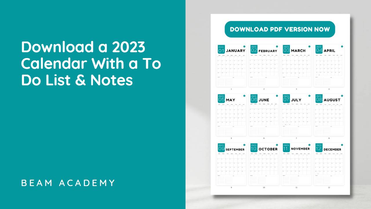 2023 Calendar Downloadable (PDF Only)