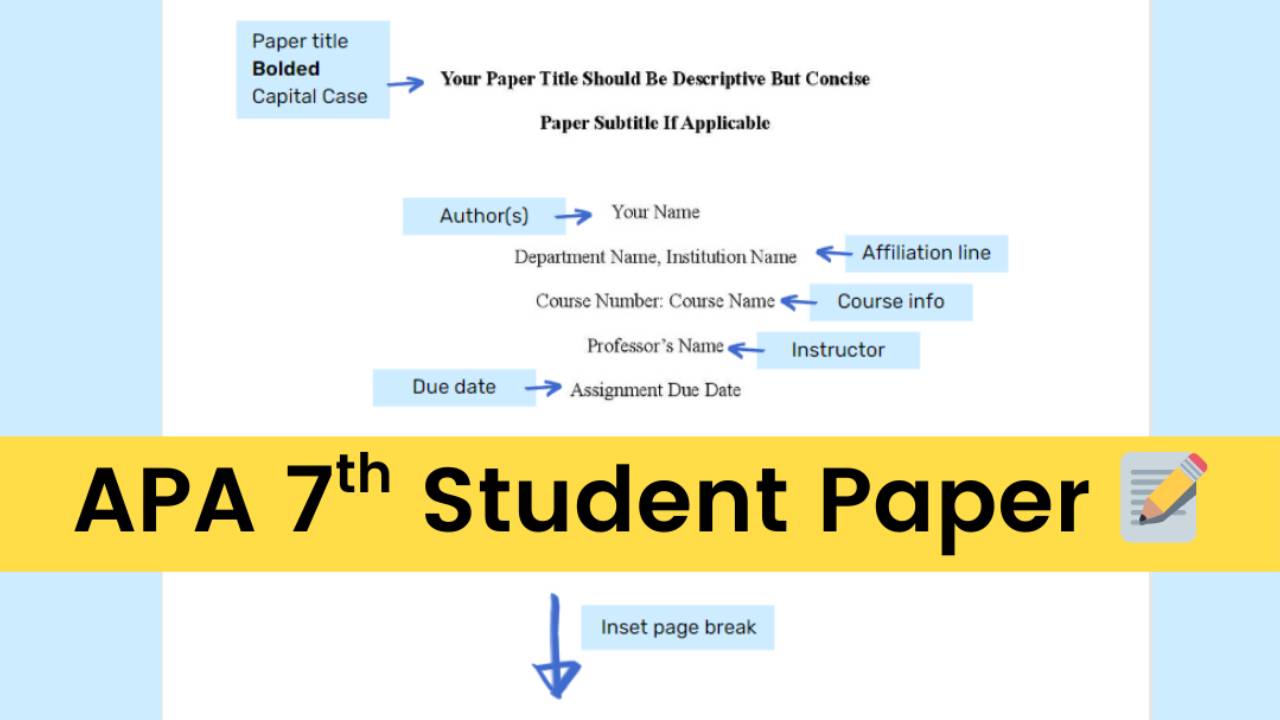 📝 APA 7th Student Paper Formatting