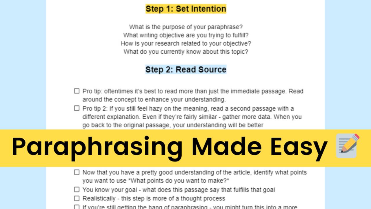 📝 Paraphrasing Beginners Guide