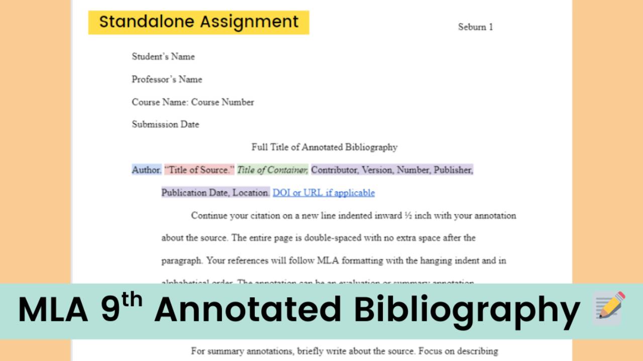 📝 MLA 9th Annotated Bibliography
