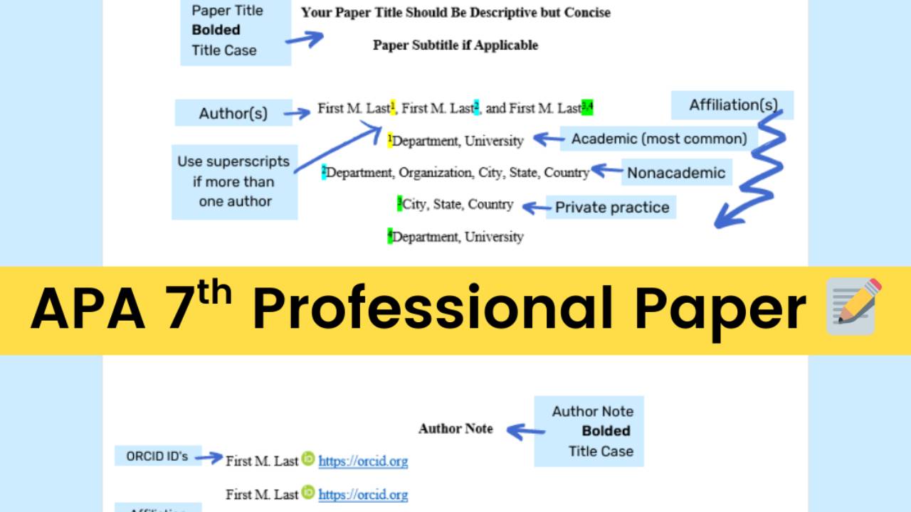 📝 APA 7th Professional Paper