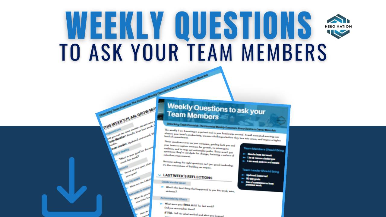 Weekly Questions to ask your Team Members - Free PDF