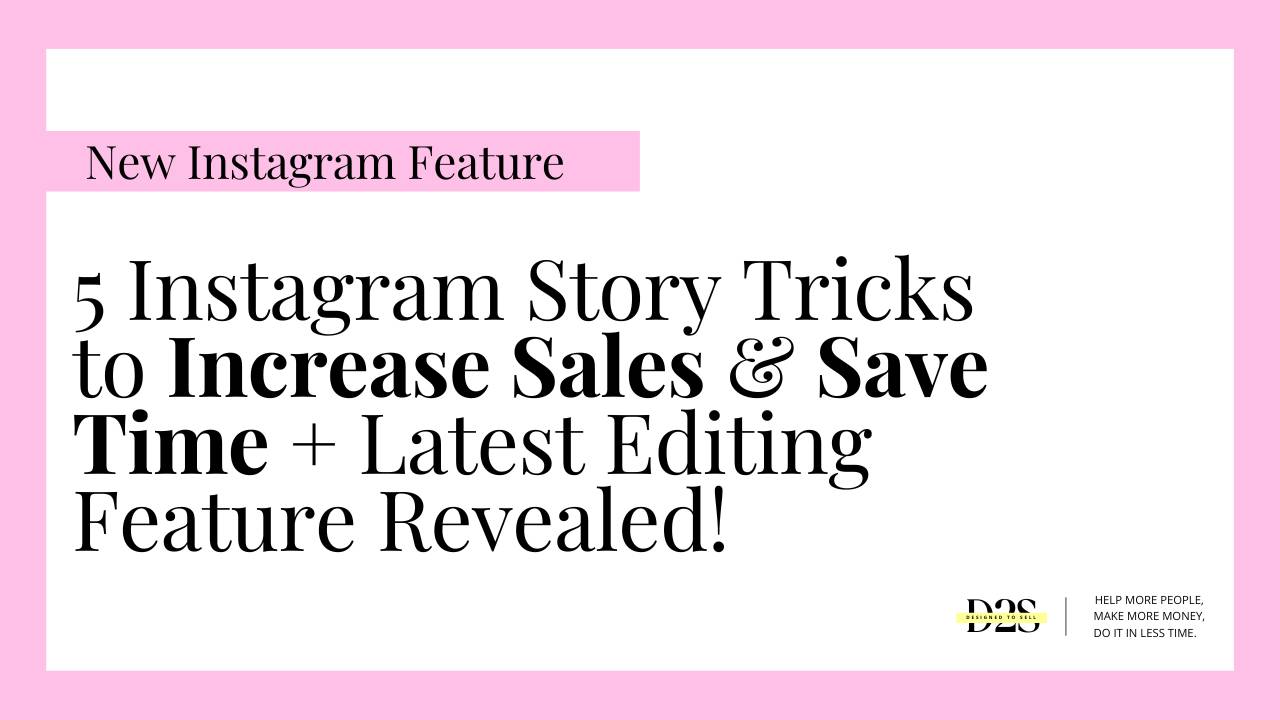 5 Instagram Story Tricks to Increase Sales & Save Time