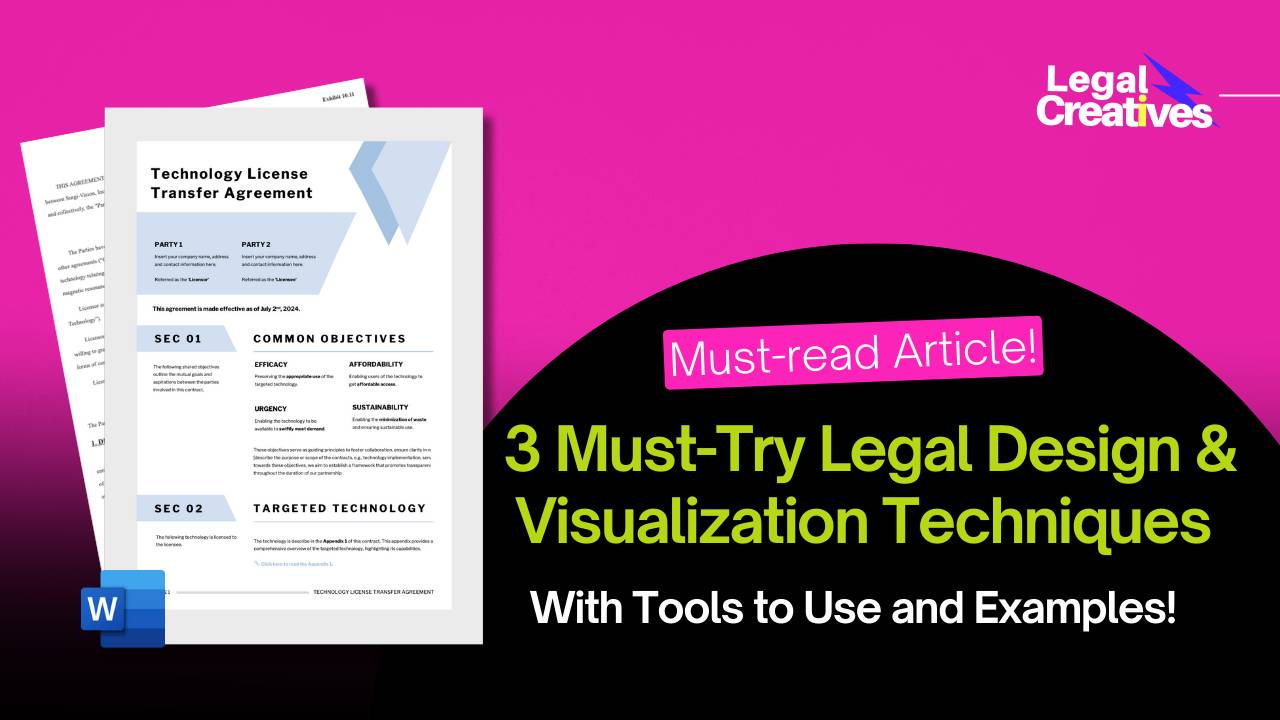 3 Must-Try Legal Design and Visualization Techniques and Tools!