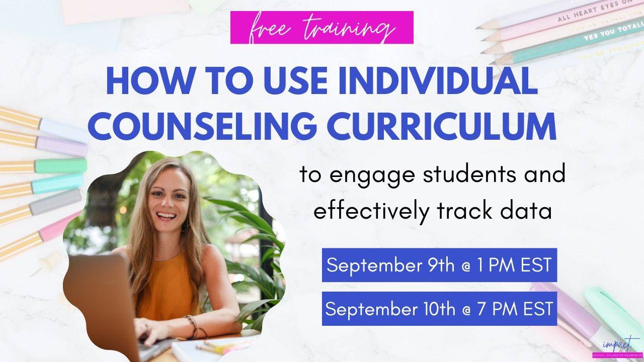 Free Live Training on School Counseling in a Individual Setting