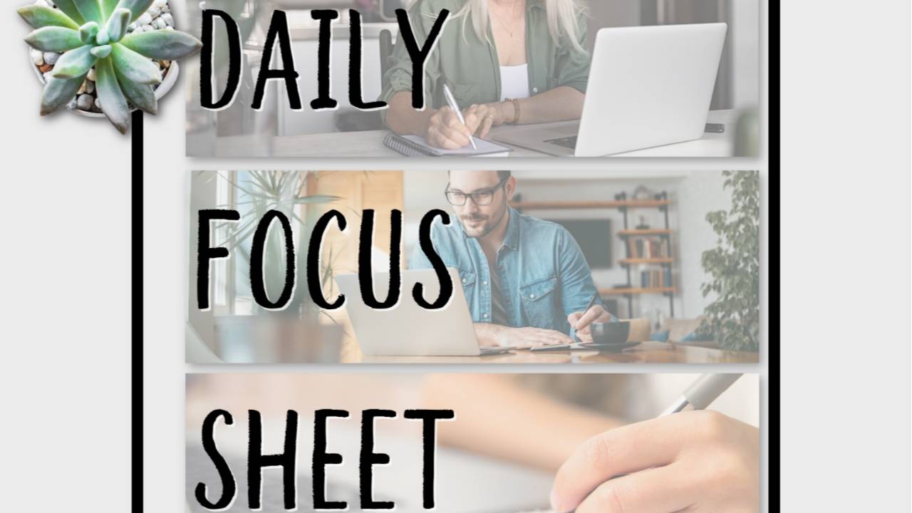 Daily Focus Sheet Freebie