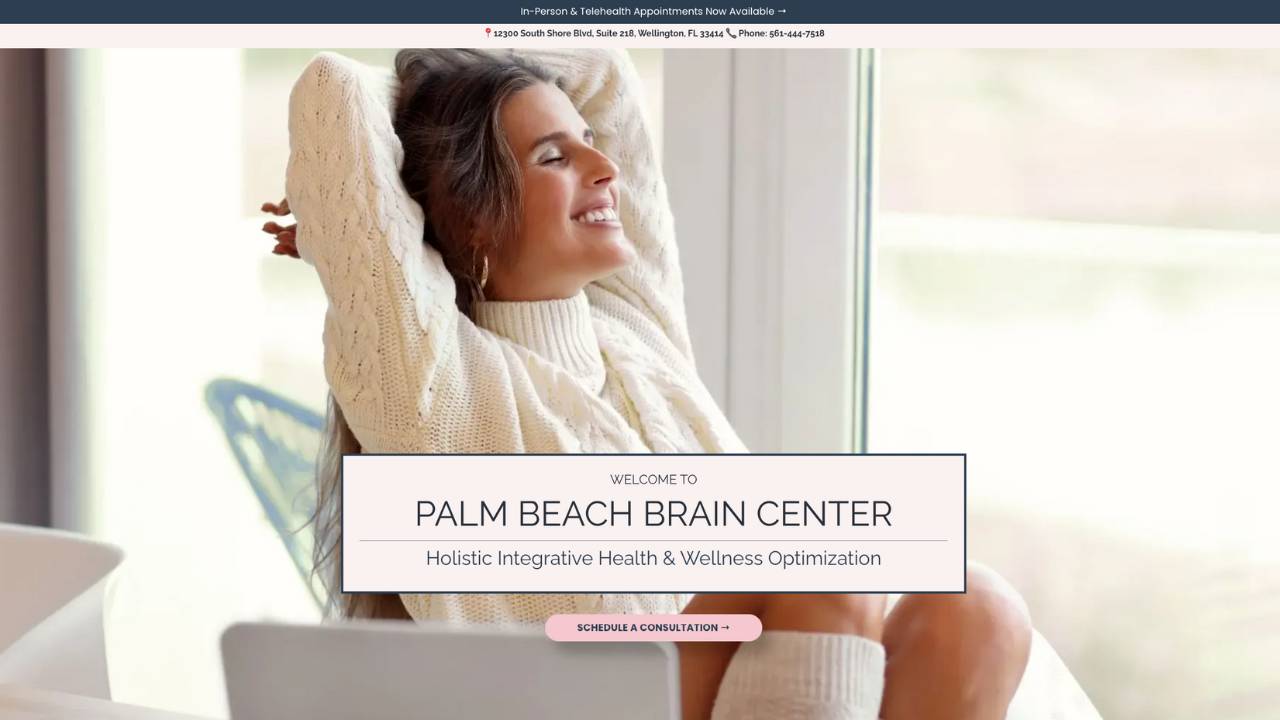 Palm Beach Brain Center I Integrative Health & Wellness Optimization