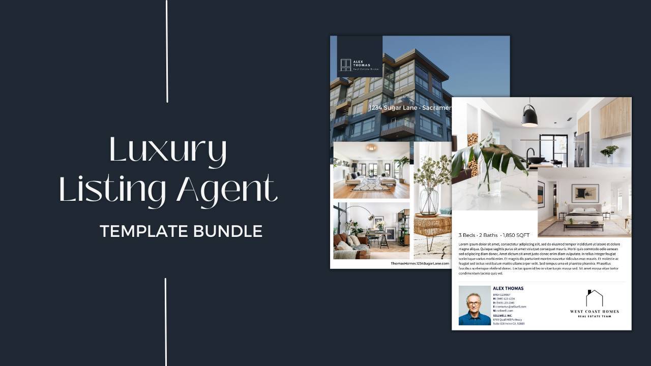 Canva Marketing Templates: Luxury Listing Agent Bundle