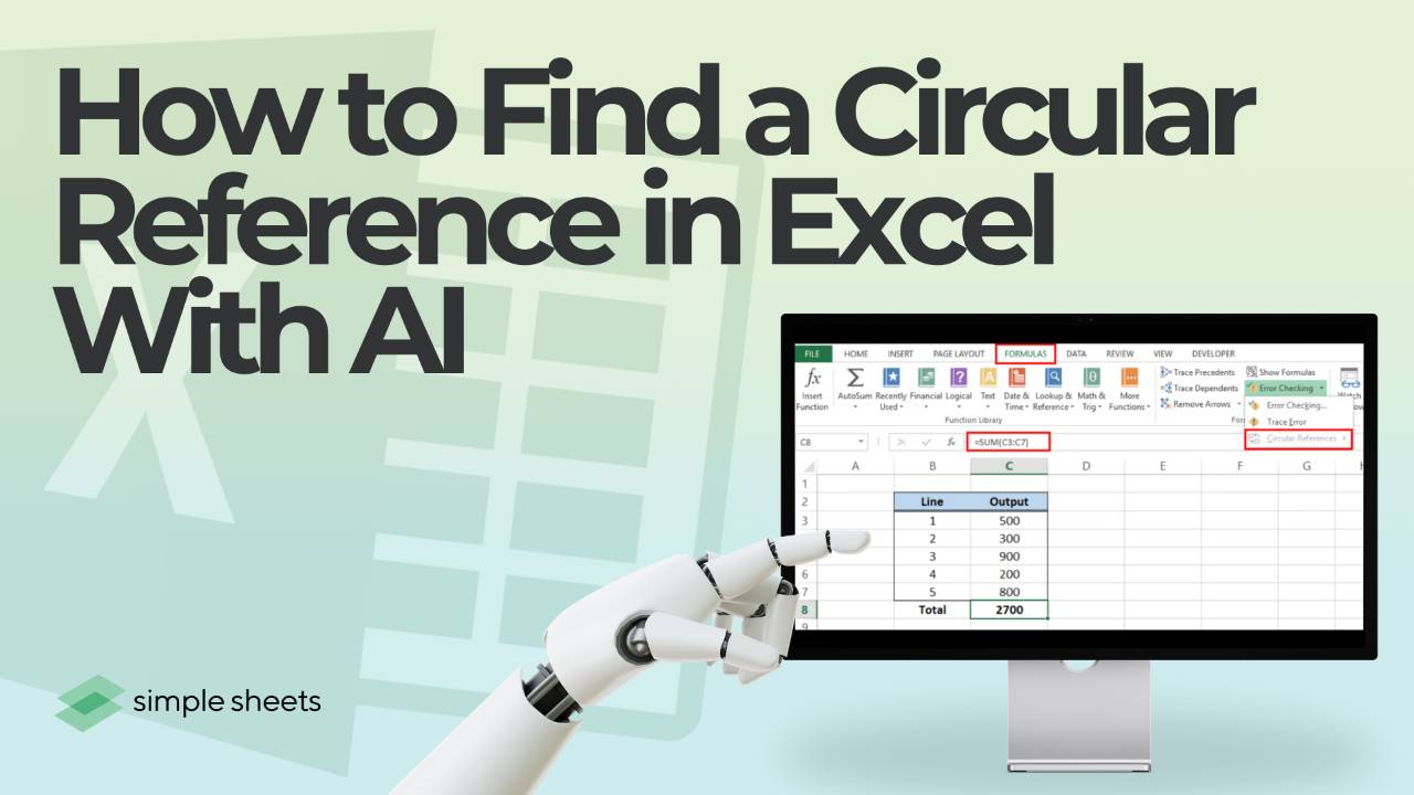 How to Find a Circular Reference in Excel (AI Method)