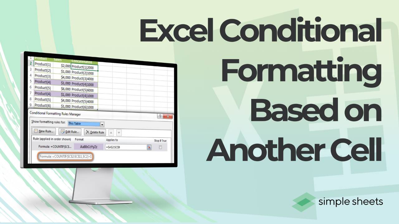 Master Excel Conditional Formatting Based on Another Cell