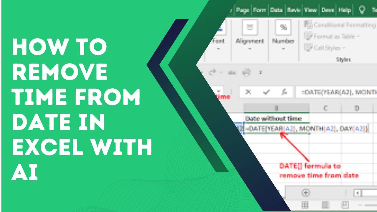 How To Remove Time From Date in Excel With AI
