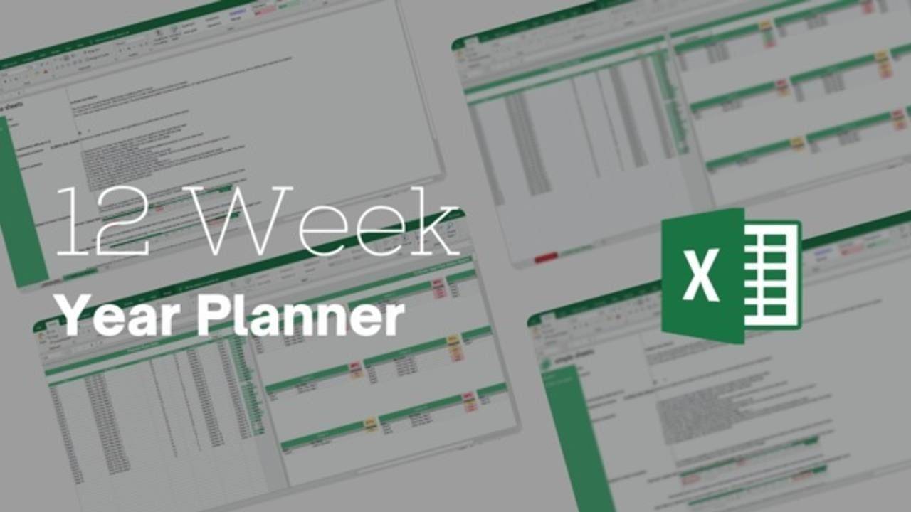 12 Week Year Planner Excel and Google Sheets Template - Simple Sheets
