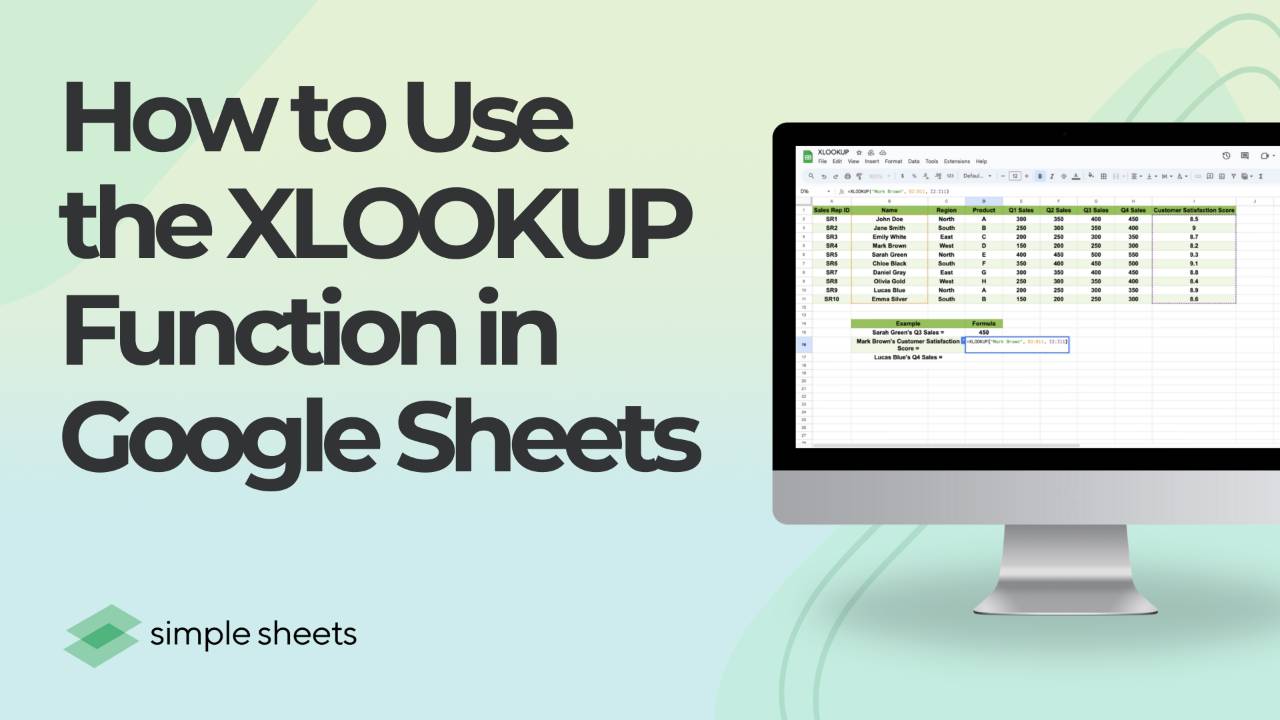 How To Use the XLOOKUP Function in Google Sheets (With Examples)