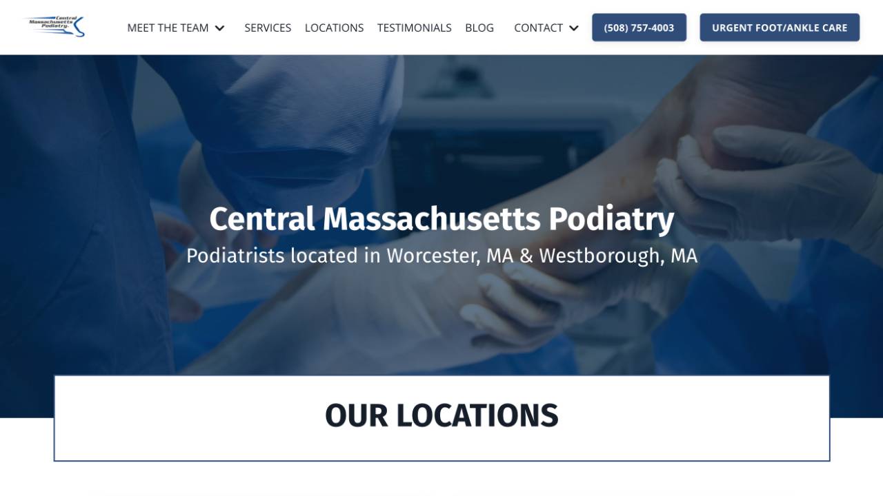 Our Locations | Central Massachusetts Podiatry