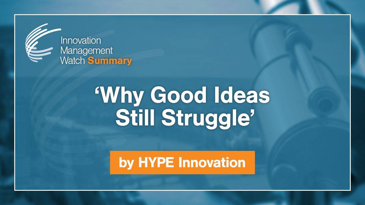 IMWS – "Why good ideas still struggle?" by HYPE Innovation