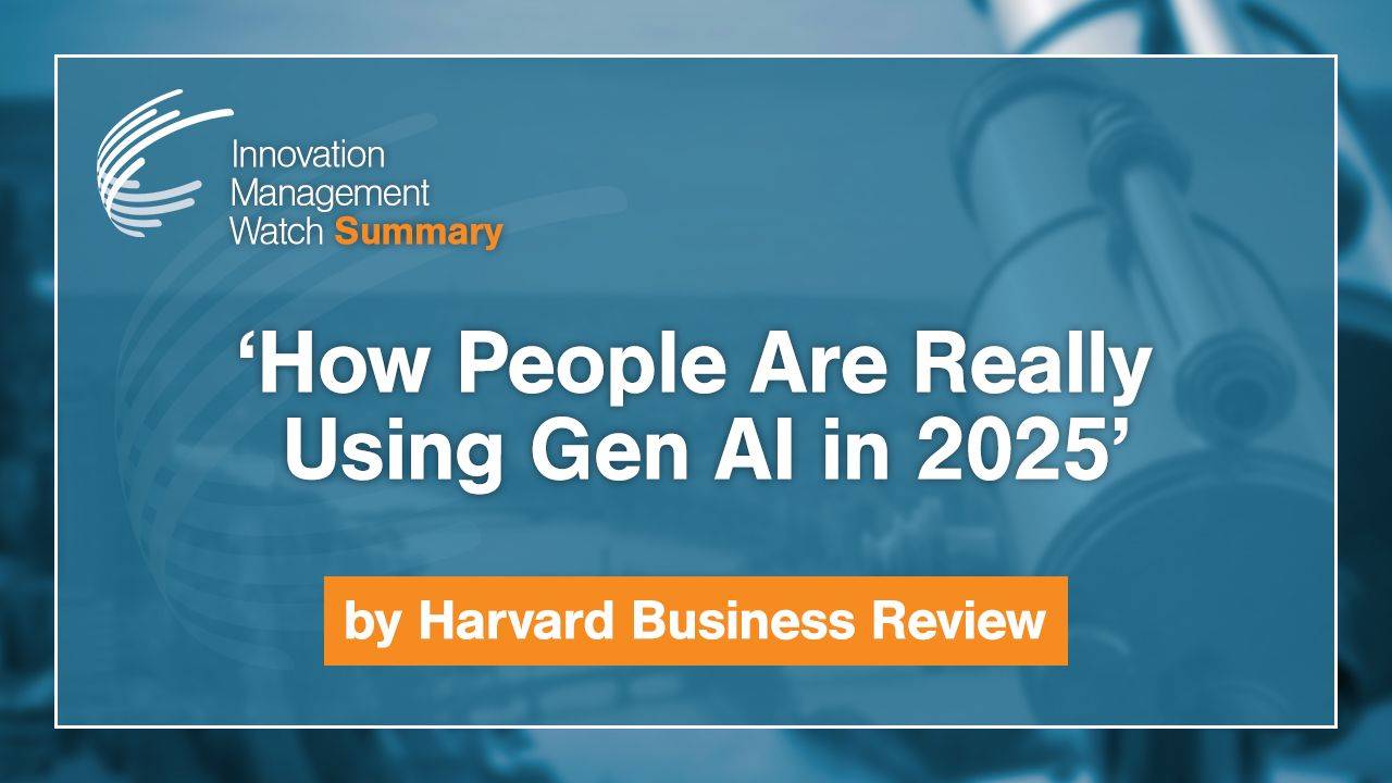 IMWS: "How People Are Really Using Gen AI in 2025" by HBR