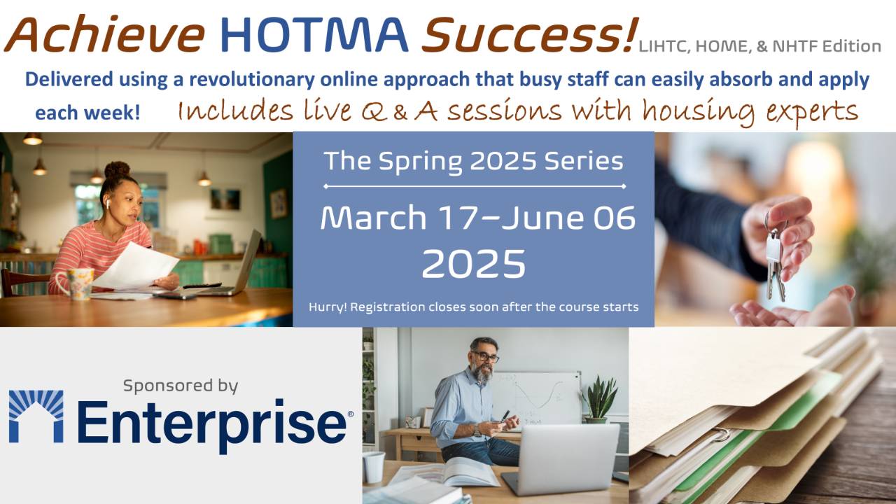Successfully Implement HOTMA for LIHTC Properties | Weekly Sessions