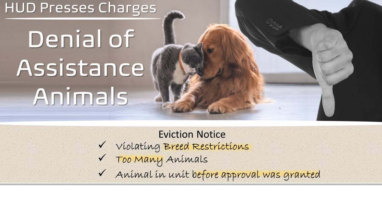 HUD Announces Fair Housing Animal Charges
