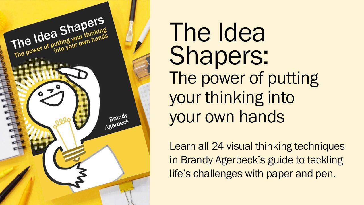 Book on visual thinking, sketchnotes, visual notetaking | Idea Shapers