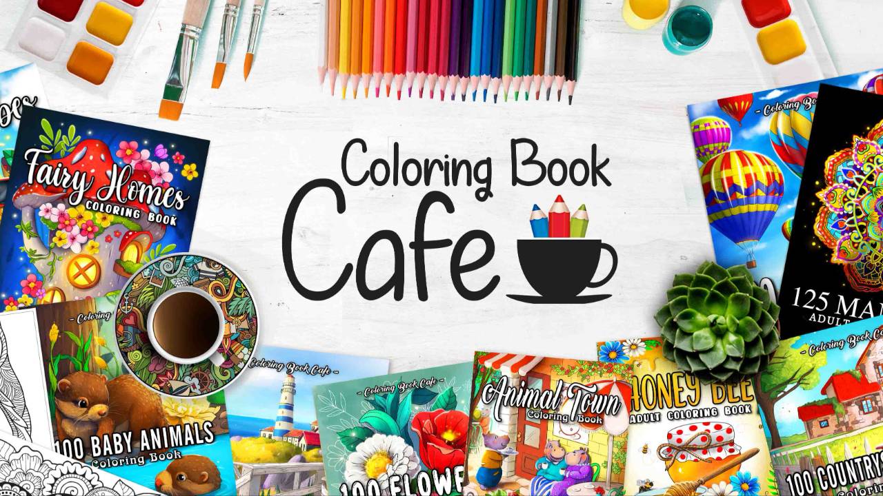 cafe coloring book
