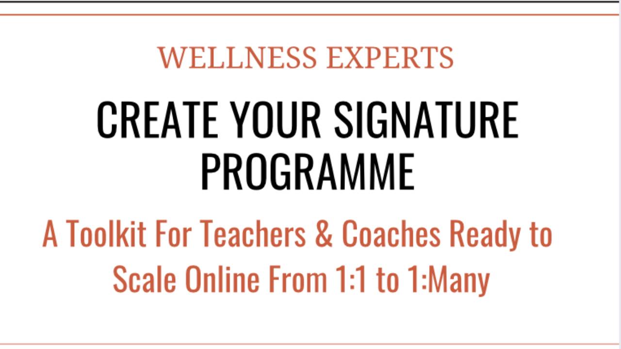 Signature Programme Toolkit