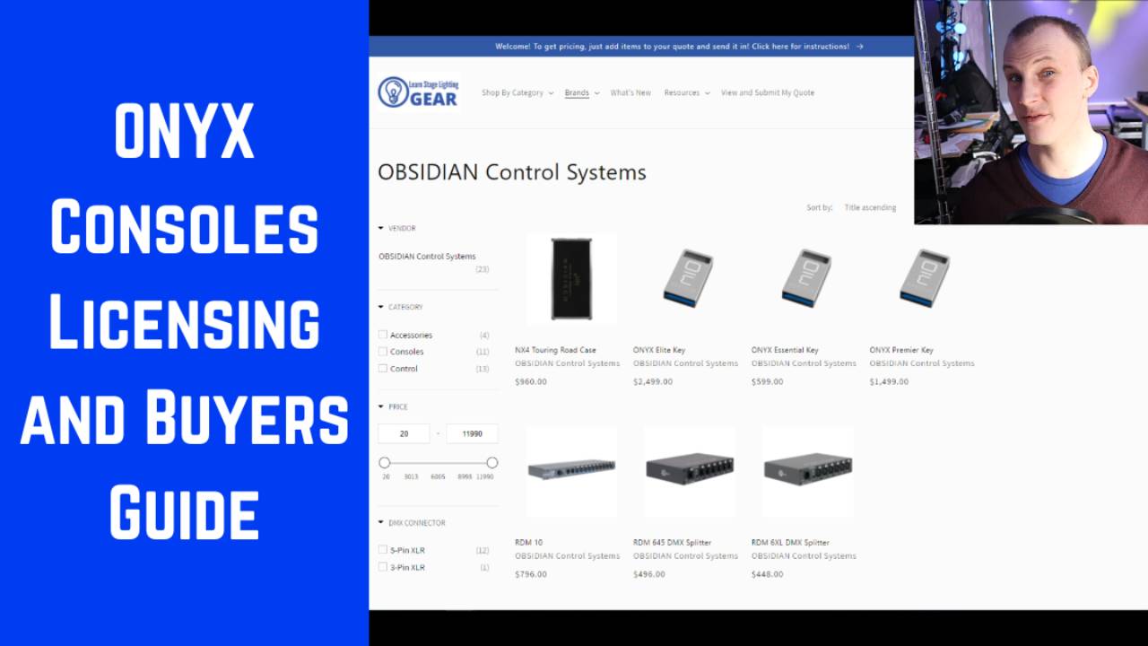 ONYX Consoles Licensing and Buyers Guide